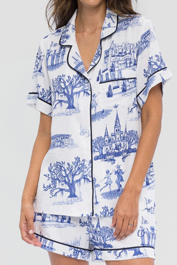New Orleans Toile Pajama Set – Thyme Boutique